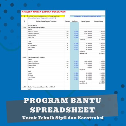 Aplikasi RAB Bangunan Otomatis File Excel - INPETRA ID