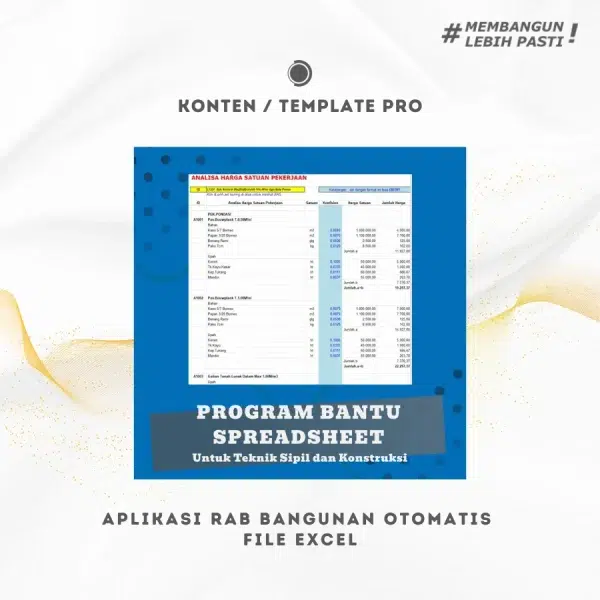 Aplikasi RAB Bangunan Otomatis File Excel - INPETRA ID