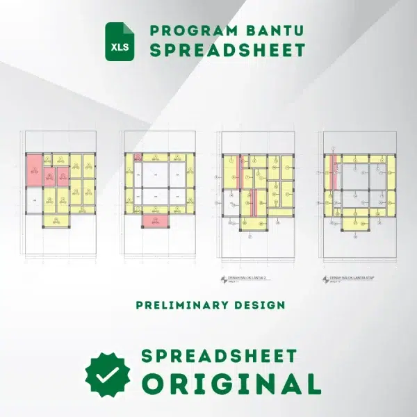 [Spreadsheet] Perencanaan Preliminary Design Perumahan Dua Lantai ...